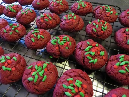 Easy Holiday Red Velvet Cookies