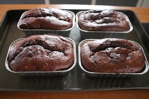 Mini Chocolate Peppermint Loaves
